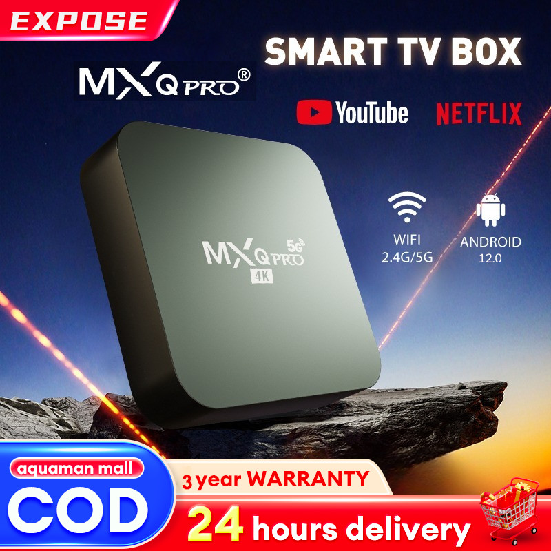 EXPOSE TV BOX Smart TV MXQ Pro 4K Android 11.0 TV Box 5G for Non Smart TV Ultra HD Quad Core TV ...