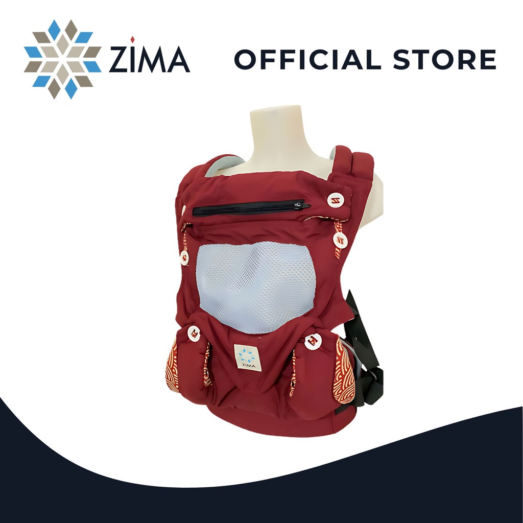 Zima MESH AKANE Crimson Red Ergonomic Baby Carrier - Suitable for ...