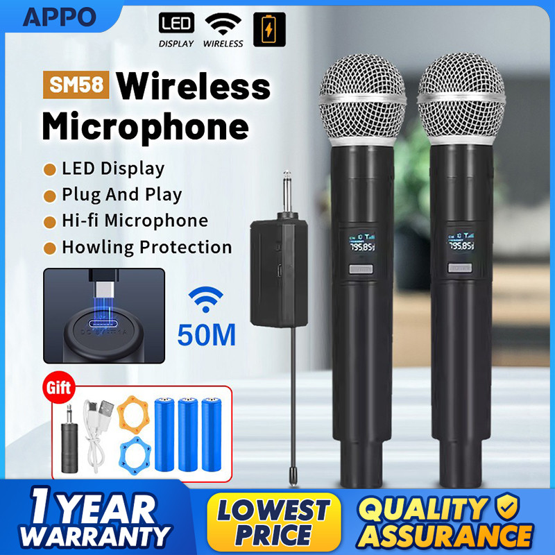 Wireless Microphone Receiver Universal Microphone 5V Charging Free ...