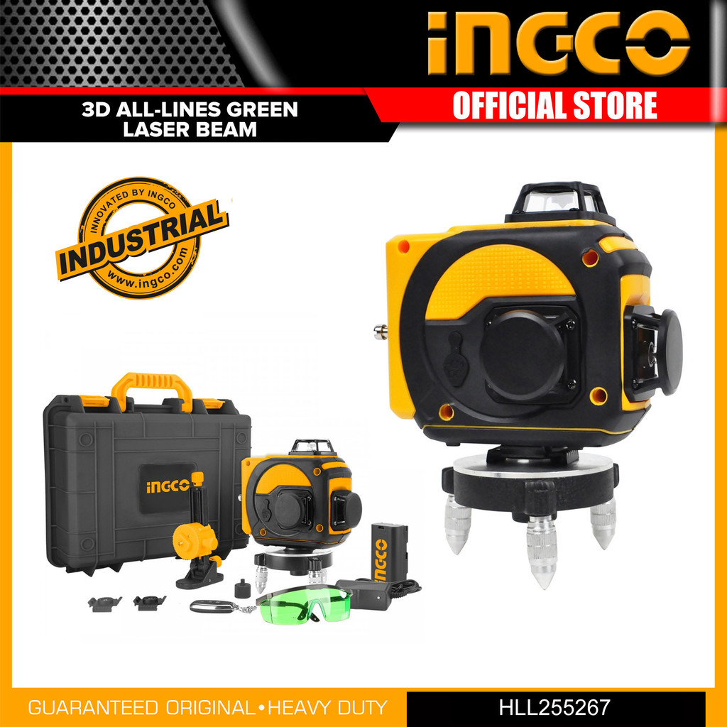 Ingco 3D All-Lines Green Levelling Line Laser Beam HLL255267 IPT ...