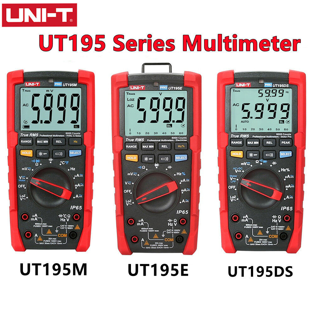 UNI-T Digital Multimeter UT195DS UT195E UT195M Industrial Multimeter True RMS AC DC Voltage ...