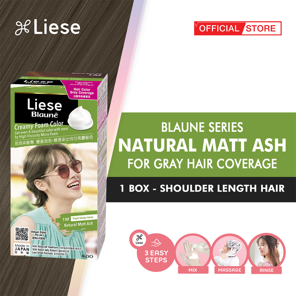 Liese Blaune Hair Color (Natural Matt Ash) | Shopee Philippines