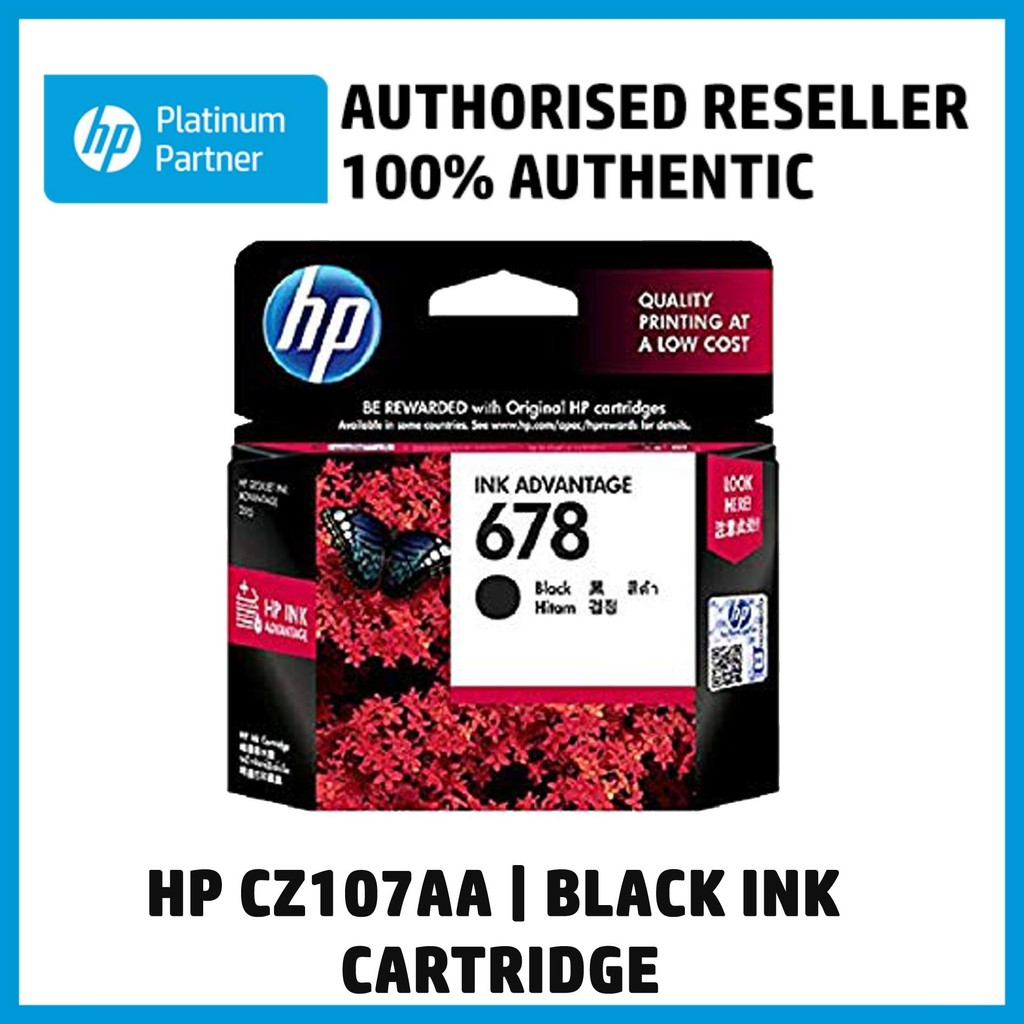 HP 678 Black ORIGINAL Ink Cartridge (CZ107AA) | Shopee Philippines