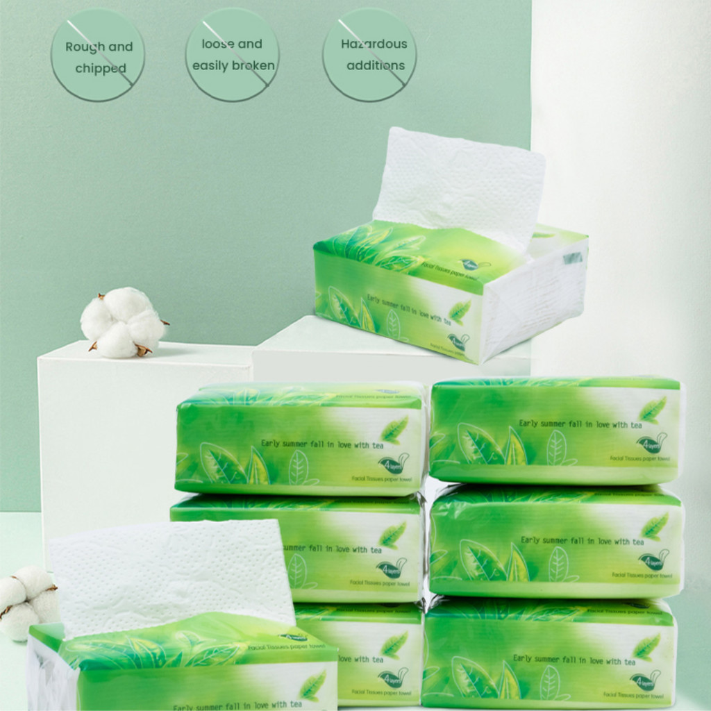 Organic Green Tea Tissue Paper Car Toilet Paper 4-Ply Tissue | Shopee ...