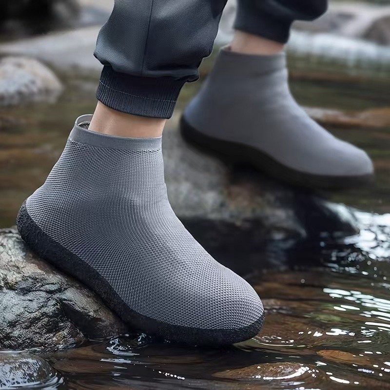 Waterproof Rain Boots, Silicone Anti Slip Rain Shoe Cover, Portable ...