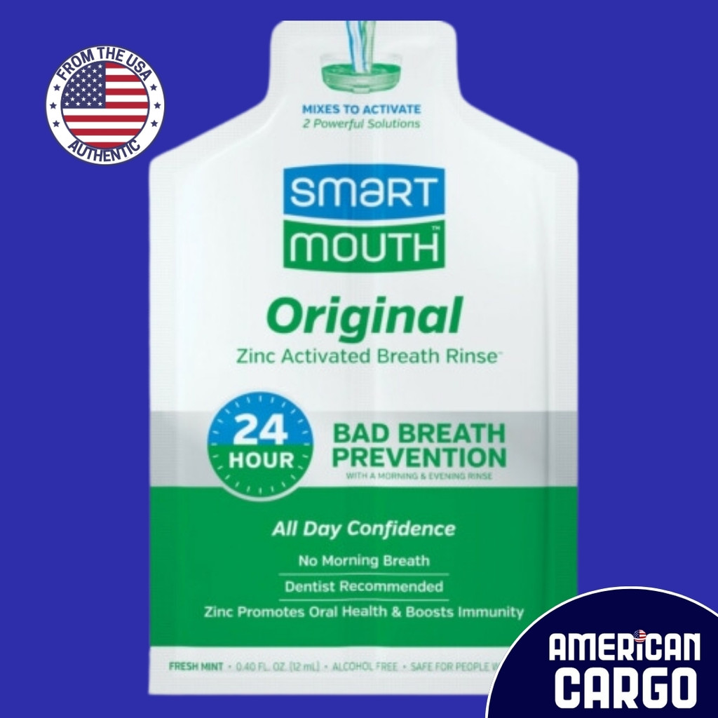 Smart Mouth Travel Packets Mouthwash - 2 Pack (12 ml Each, Packaging ...