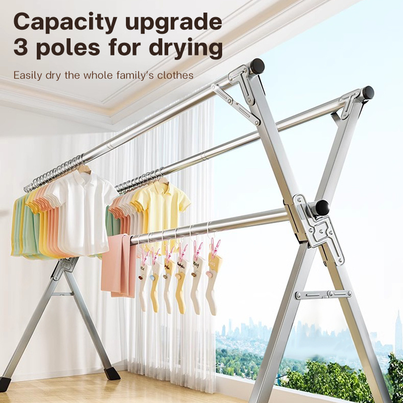 Hanger Stand Stainless Sampayan Foldable Clothes Drying Rack Laundry ...