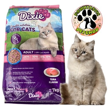 1sack Dixie Adult Cat Dry Food 7kgs - Tuna | Shopee Philippines