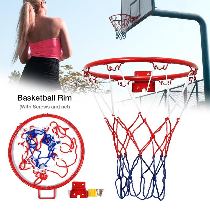 32cm Basketball Hoop Sets Heavy Duty Wall Mounted Ring Goal Wall Rim ...