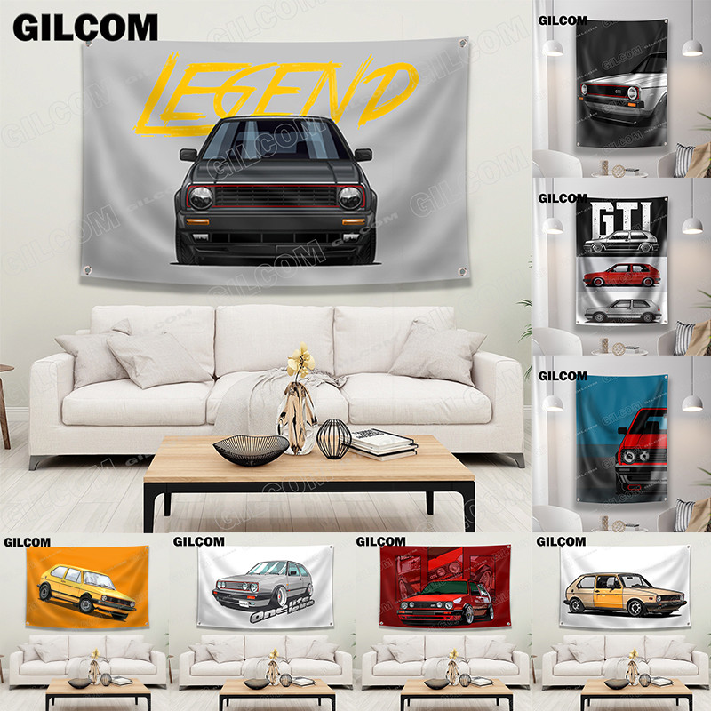 Vintage Car Flag 3X5Ft 90x150cm Classic Car Banner Poster Polyester ...