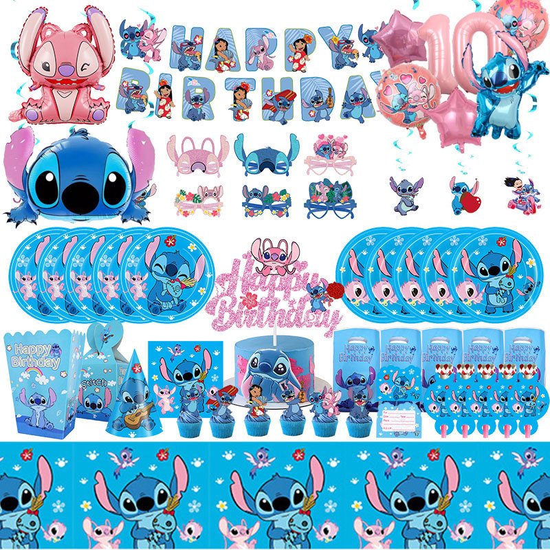 New Stitch Birthday Party Decoration Lilo&Stitch Sky Blue Paper Napkin ...