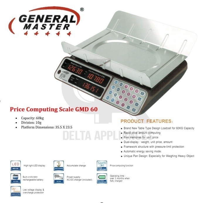 General Master GMD 60 Price Computing Scale General Master Weighing ...