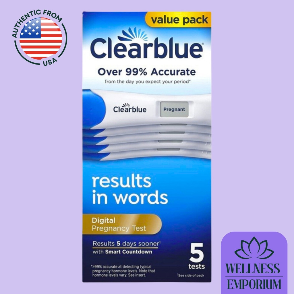 ClearBlue Digital Pregnancy Test with Smart Countdown 5 Tests - Sold by ...