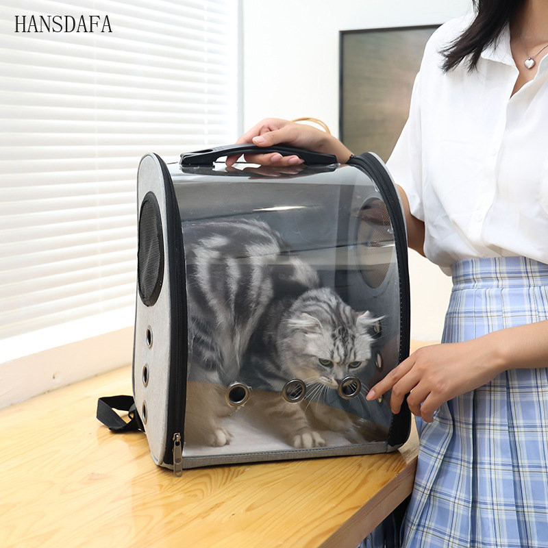 Pet Parrot Cat Dog Carrier Backpack Capsule Transparent Backpack Birds ...