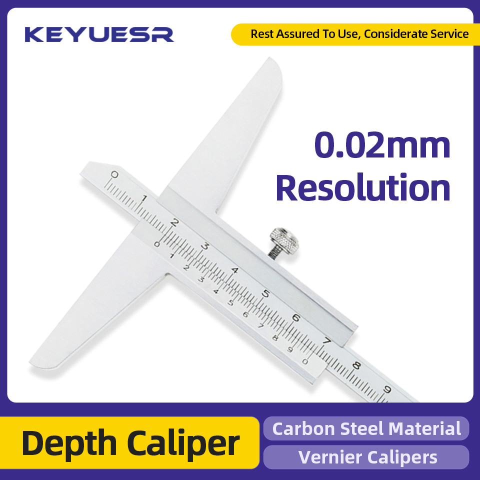 Depth Vernier Caliper Vernier Depth Gauge Metal Caliper Steel Ruler ...