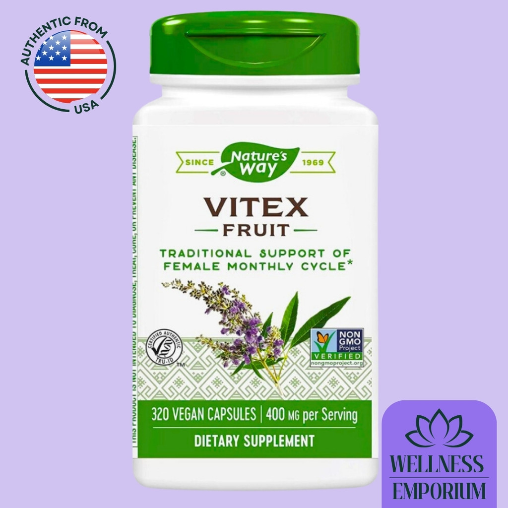 Nature's Way Vitex Fruit for Female Cycle Support 400mg, 320 Capsules - Sold by WEA | Shopee ...