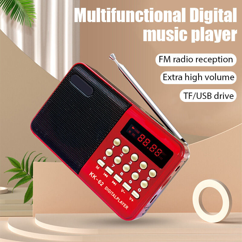 Mini Portable FM AM Radios Li-On Rechargeable Digital USB TF MP3 Player ...