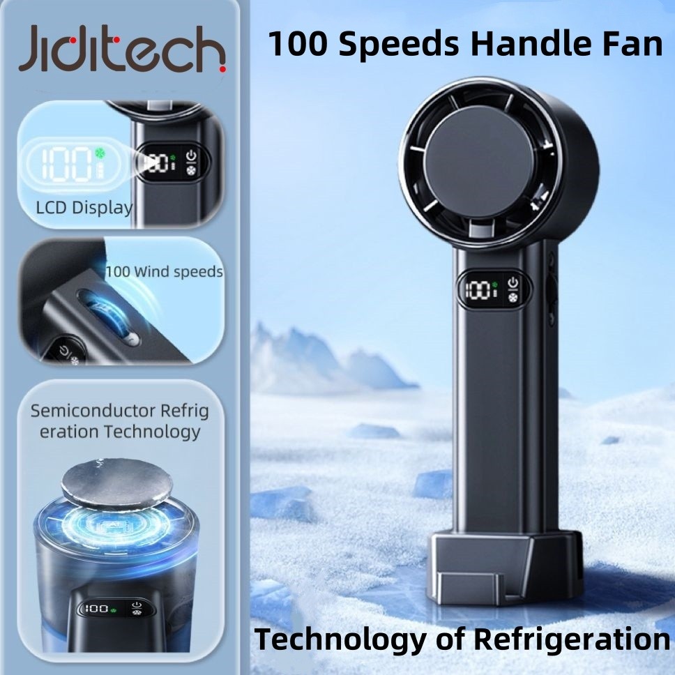 Jiditech Mini Fan Portable 4800mah Recchargeable Handheld Fan Wind ...