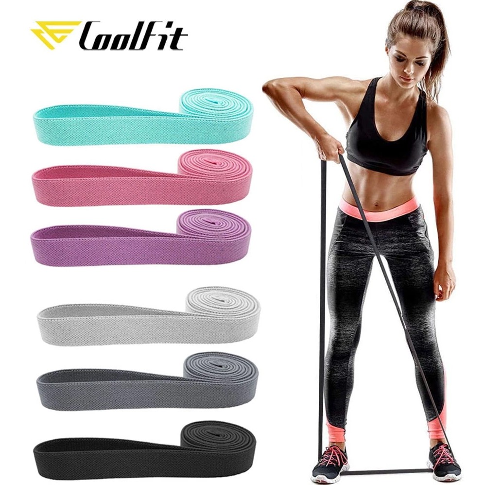 CoolFit Elastic Long Resistance Fitness Bands For Hip Legs Thigh Glute Butt Booty Loop Exercise ...