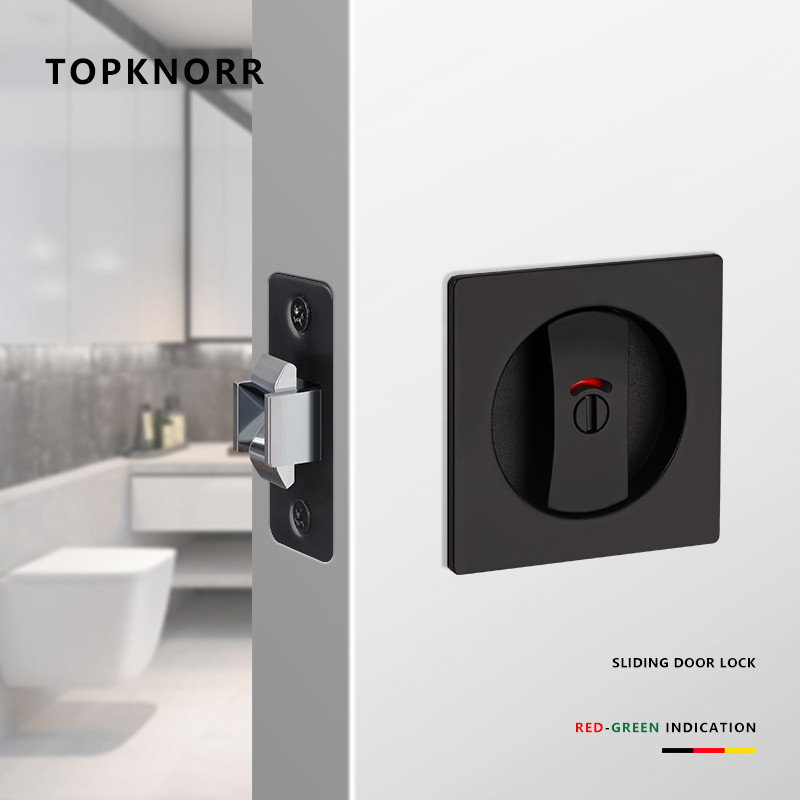 Push-pull Red and Green Indicator Door Lock Home Balcony Bathroom ...