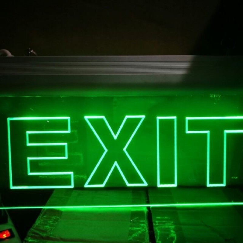 AGC LED Exit Sign Green single Faced ACRYLIC TYPE | Shopee Philippines