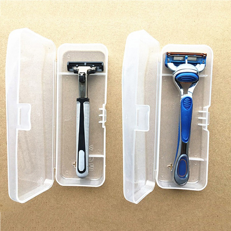 A Men Universal Shaver Storage Box Handle Box Full Transparent Plastic ...