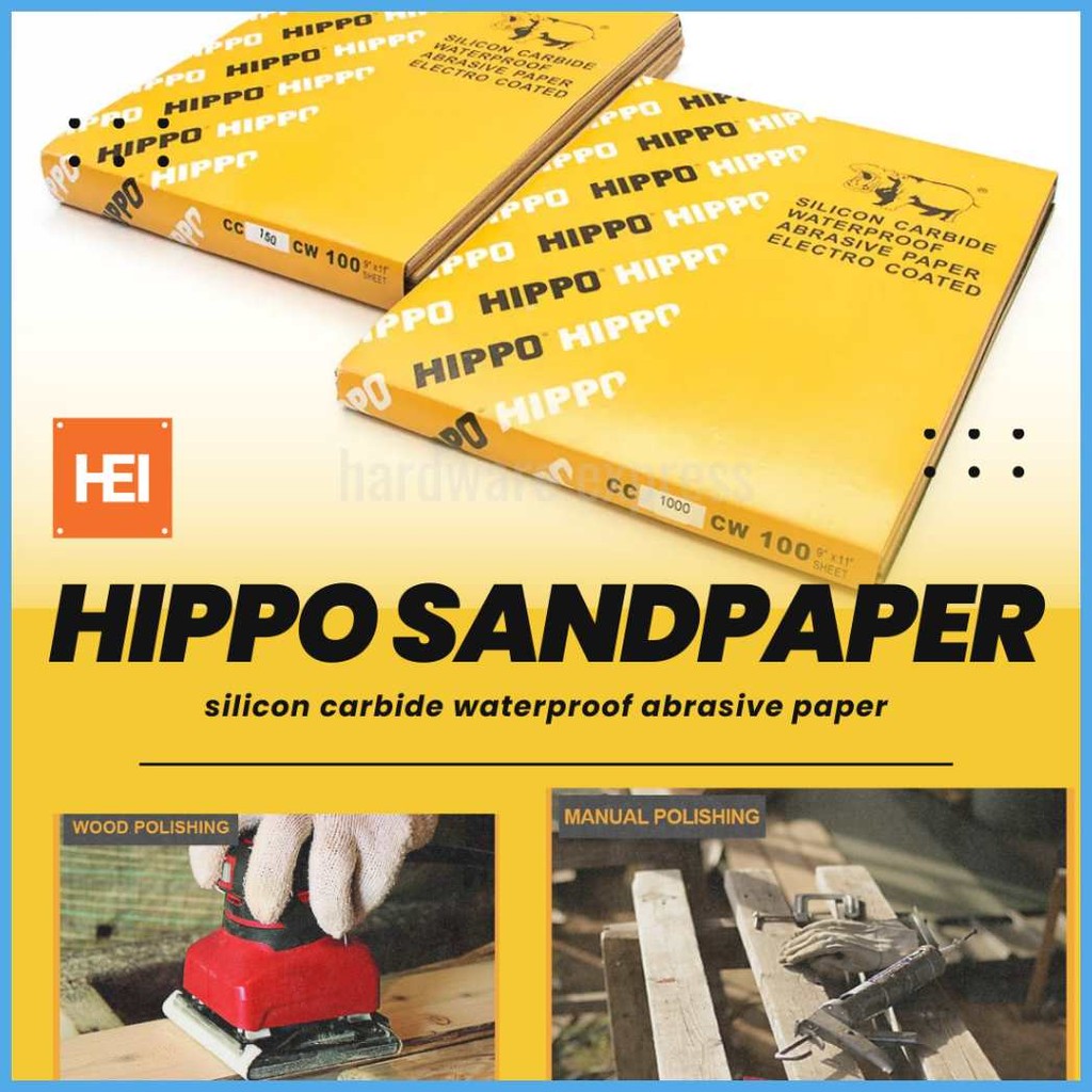 HIPPO{Bo,Sandpaper*Uo`100=Iv]Sheets]Q./]ja#Ream | Shopee Philippines