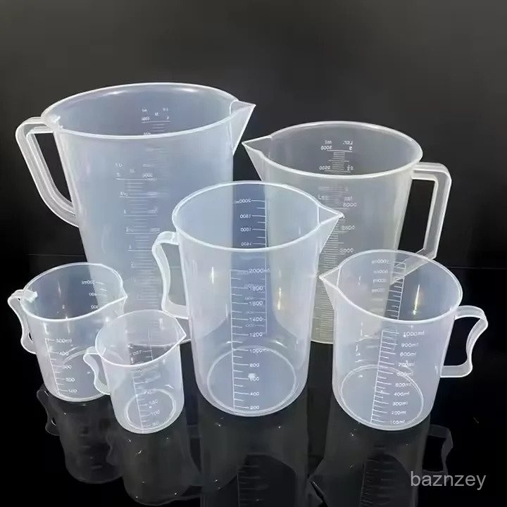 PP graduated beaker Plastic lab measuring cup with handle for chemical ...