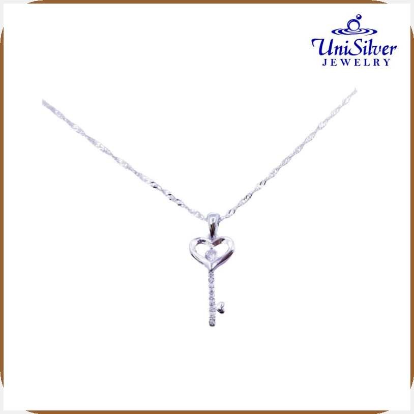 Unisilver[L)li%925|dkSterlingdSilverzm-NecklaceRhfor-gTWomen(NPS215 ...
