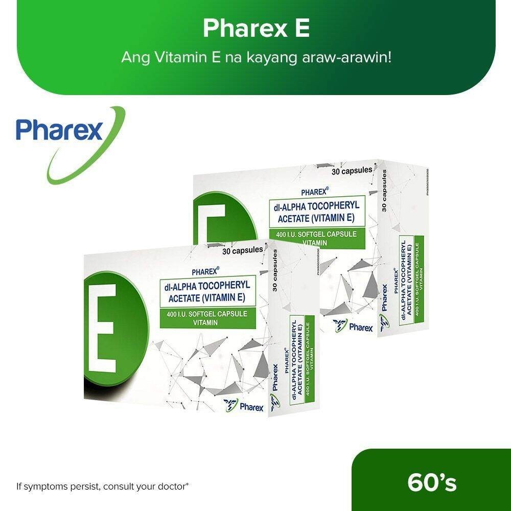 Pharex® E 400 IU 60 Tablets - Ang vitamin E na kayang araw-arawin ...