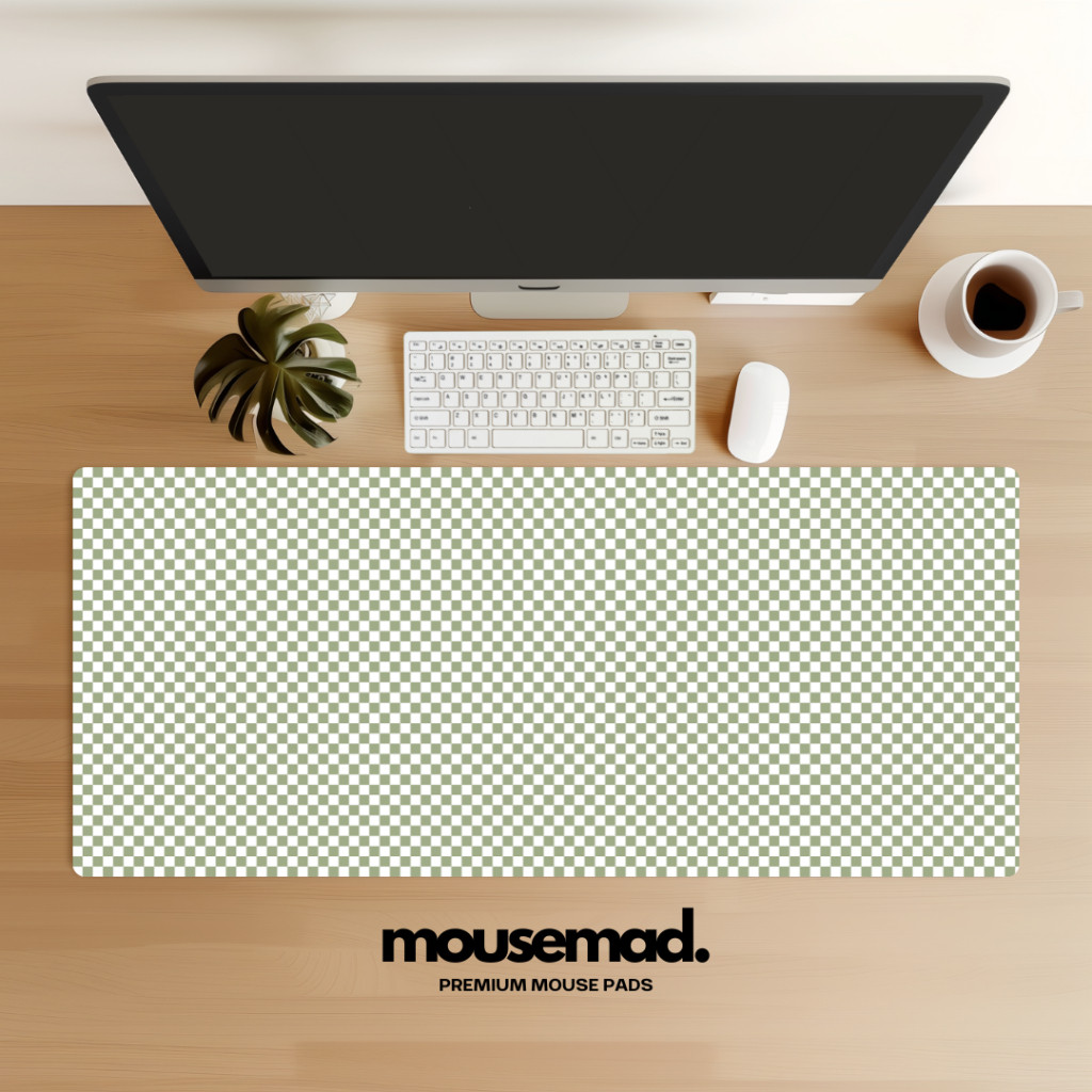 MOUSEMAD Desk Mat - Emerald Grid [mouse pad extended large gaming small ...