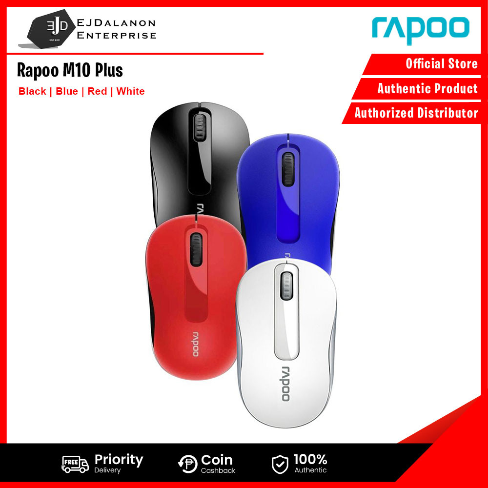 Rapoo M10 Plus Wireless Optical Mouse (1000dpi / 2.4GHz) | EJDalanon ...