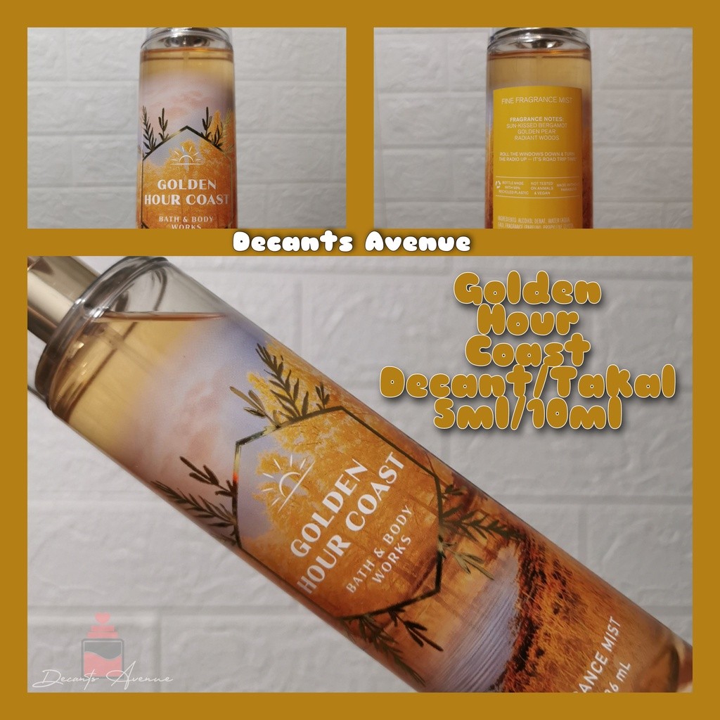 Golden Hour Coast - Bath And Body Works 1mL 3mL 5mL 10mL | Shopee Philippines