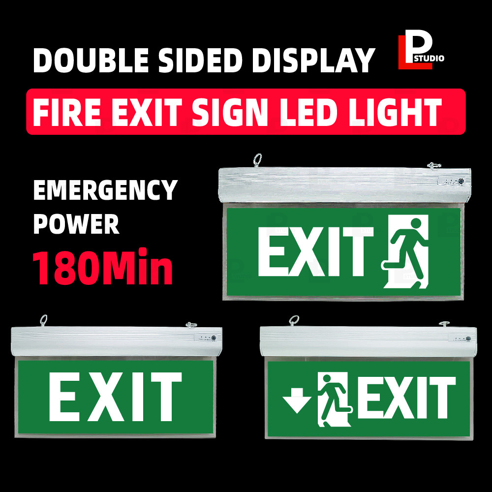 Emergency exit sign Fire Exit sign led fire exit sign safety exit light ...