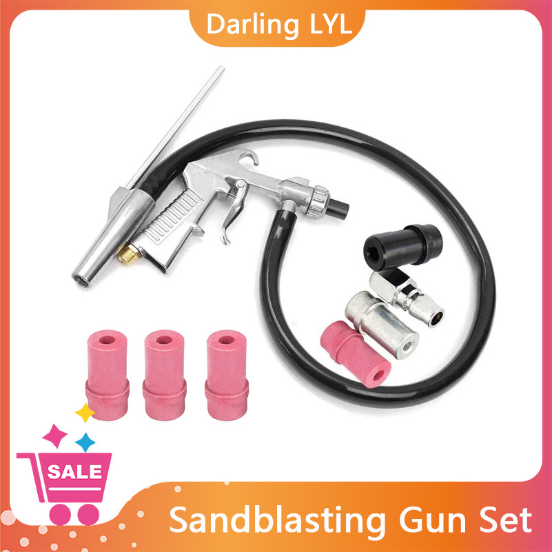 Efficient Sandblaster Abrasive Air Sand Blasting Gun Kit Precise ...