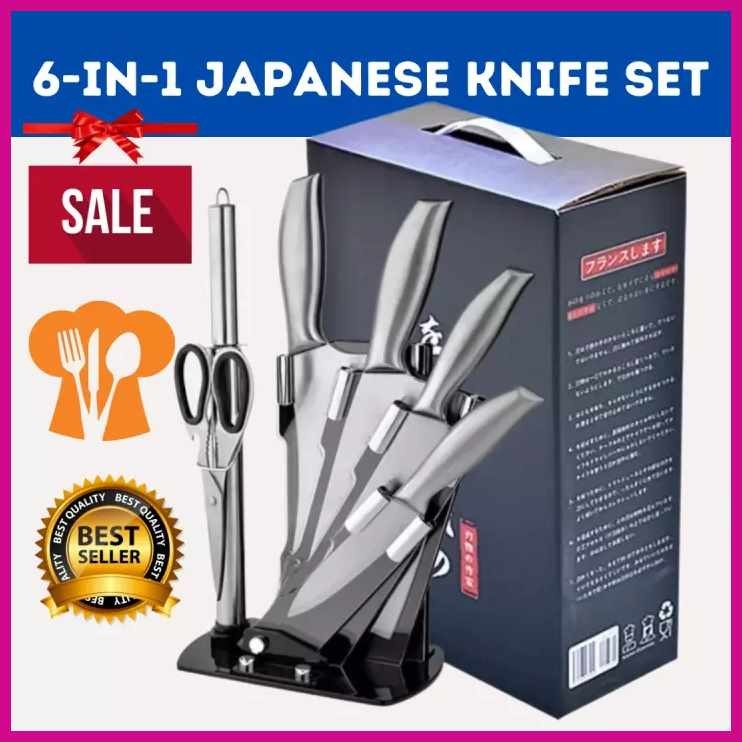 BEST|Q*Stainless>AJ[Steel`e;6in1&Authentic&Japan&Knife&Set&original COD ...