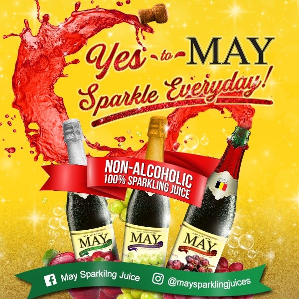 May Sparkling 100% Red Grape Juice 750ml | Shopee Philippines