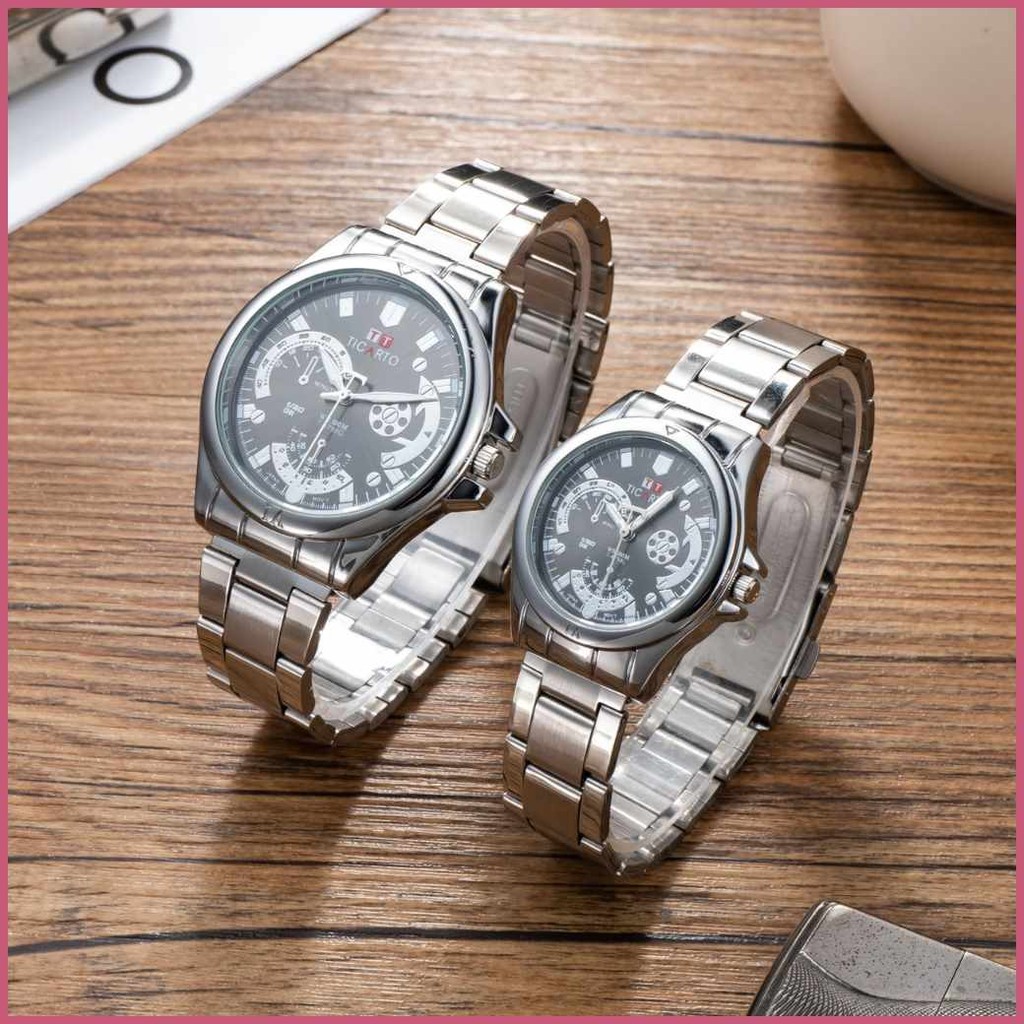 Ticarto-tS%Quartz/eQ>Watch)t>Stainless)D>Steel)C>Couple)Pb>WaterProof ...