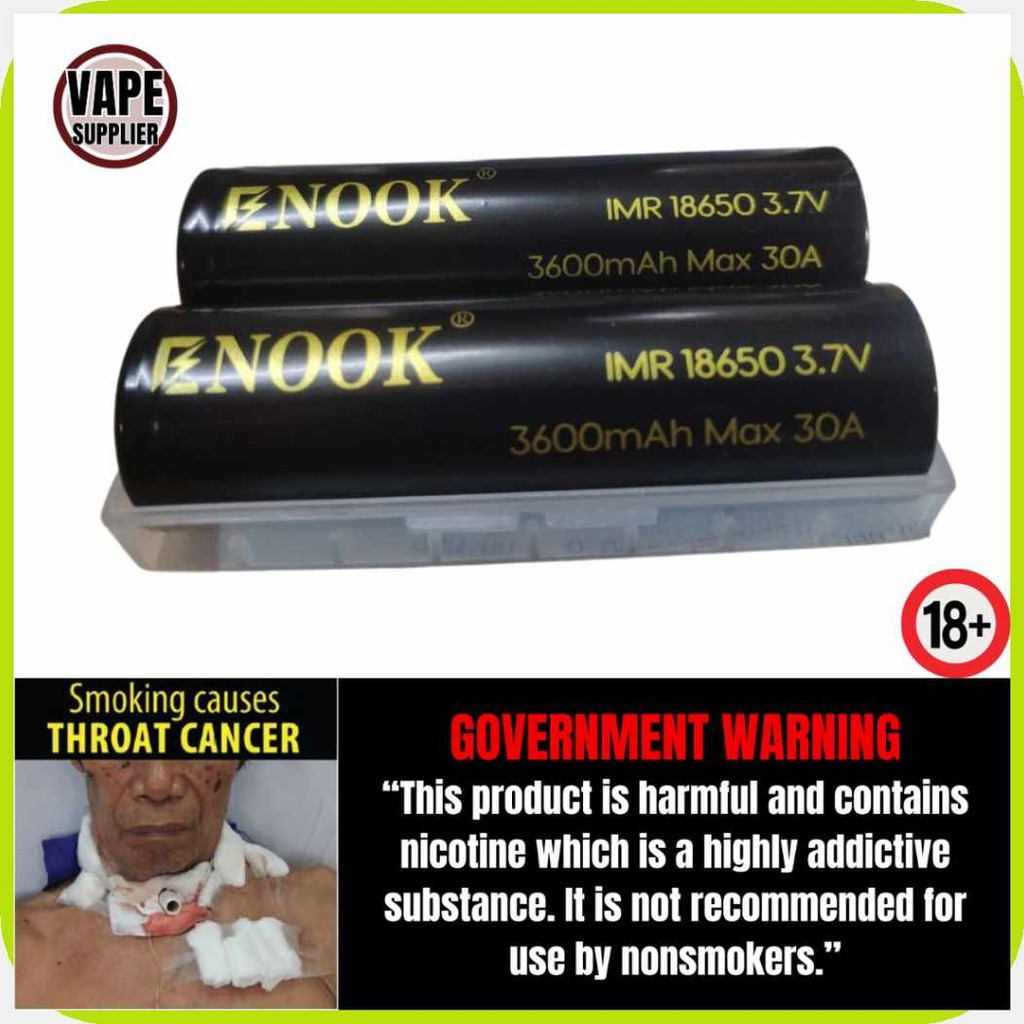 ENOOK/tF18650>N[3600MAH;eb&30A{nA'BATTERY(2PCS) | Shopee Philippines
