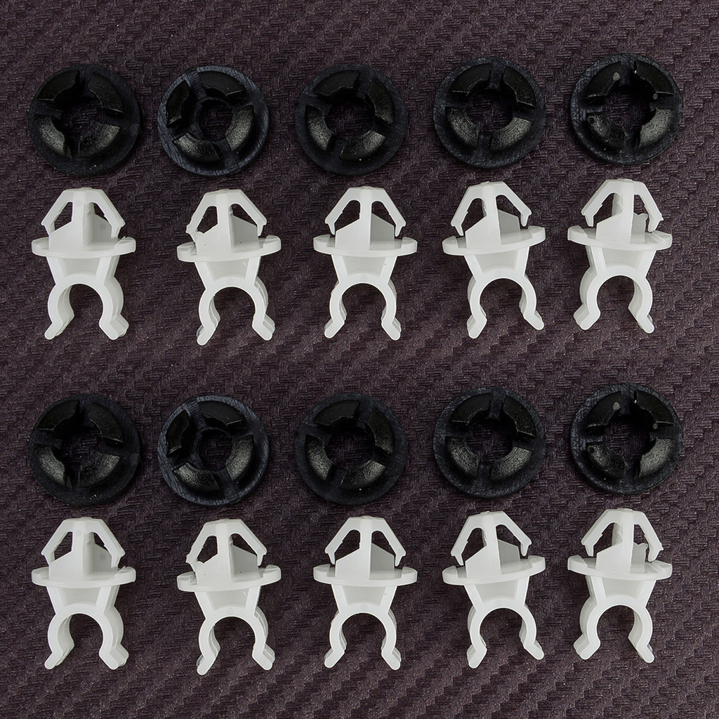 ☼10 Sets Hood Bonnet Support Rod Prop Stay Clip & Grommet Fit for Acura ...
