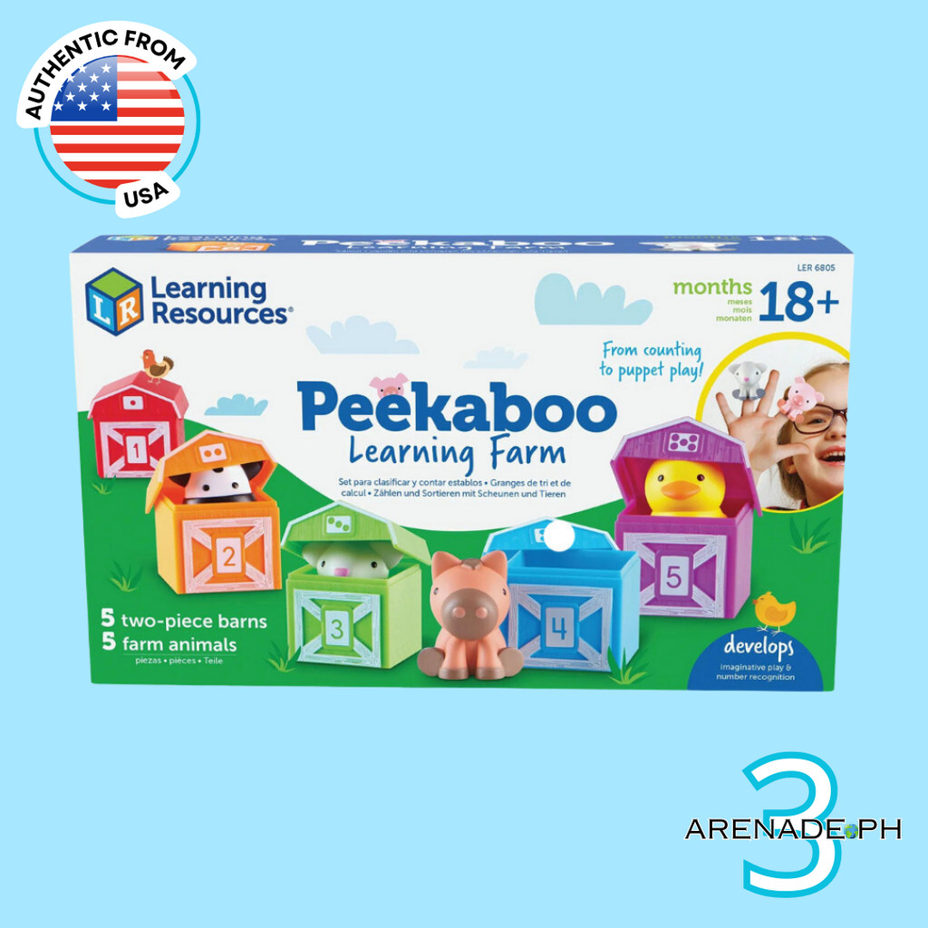 Learning Resources Peekaboo Learning Farm 18+ (5 Two Piece Barns, 5 ...