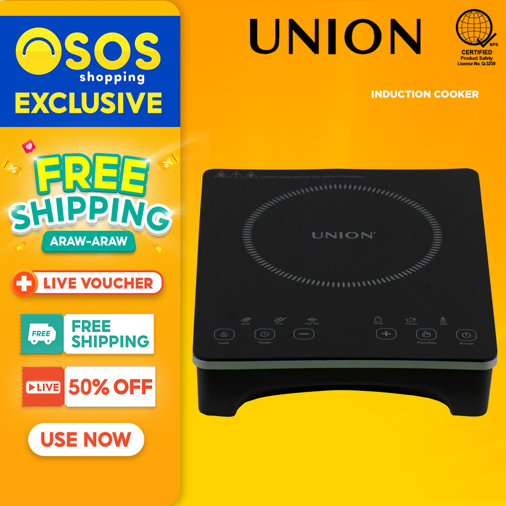 UNION by OSOS Crystal glass Induction Cooker With Free Cooking Pot and ...