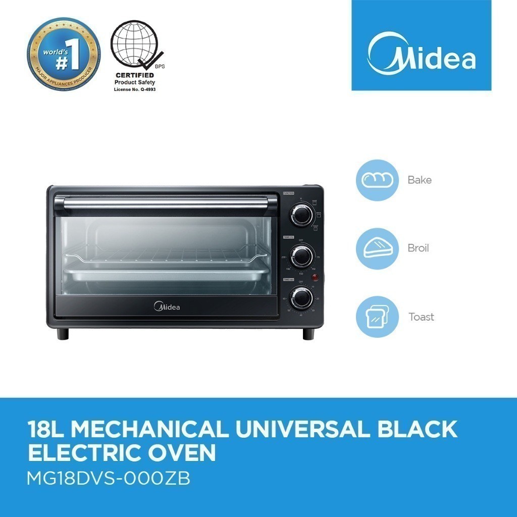 Midea 3-in-1 Electric Oven 18L Large Capacity Multi-Function Easy ...
