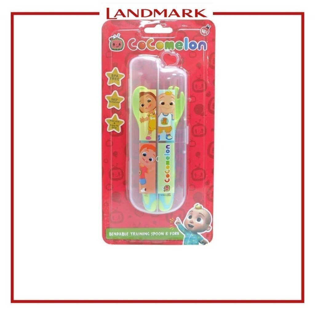Landmark Cocomelon Bendable Training Spoon & Fork Set | Shopee Philippines