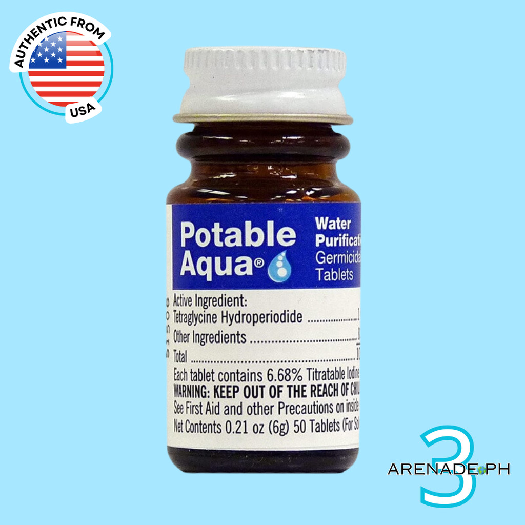 Potable Aqua Germicidal Water Purification Tablets, 50 Tablets ...