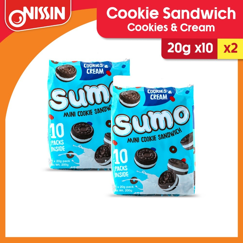 Nissin Sumo Mini Cookies & Cream 20g x 10 X 2 | Shopee Philippines