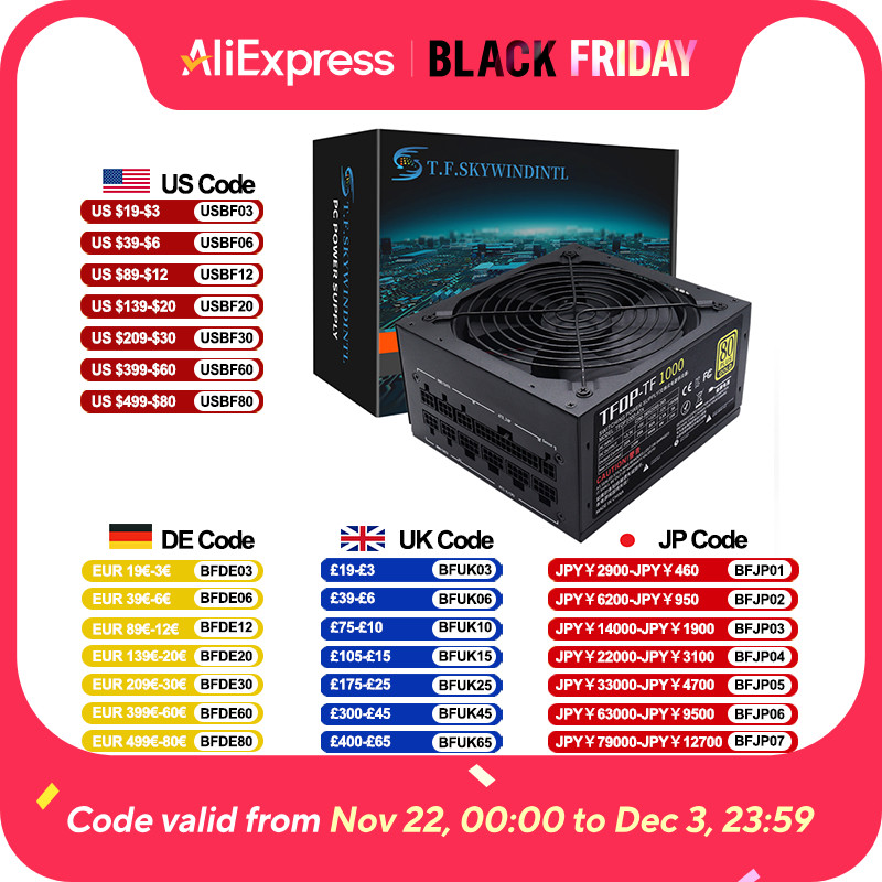 ☾1000w pc power supply 80 plus platinum for pc gaming 1000W Fully ...