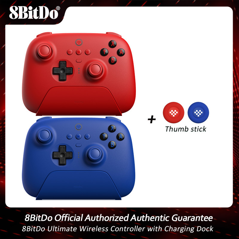 ☟8Bitdo Ultimate Bluetooth Controller with Charging Dock Gamepad with ...