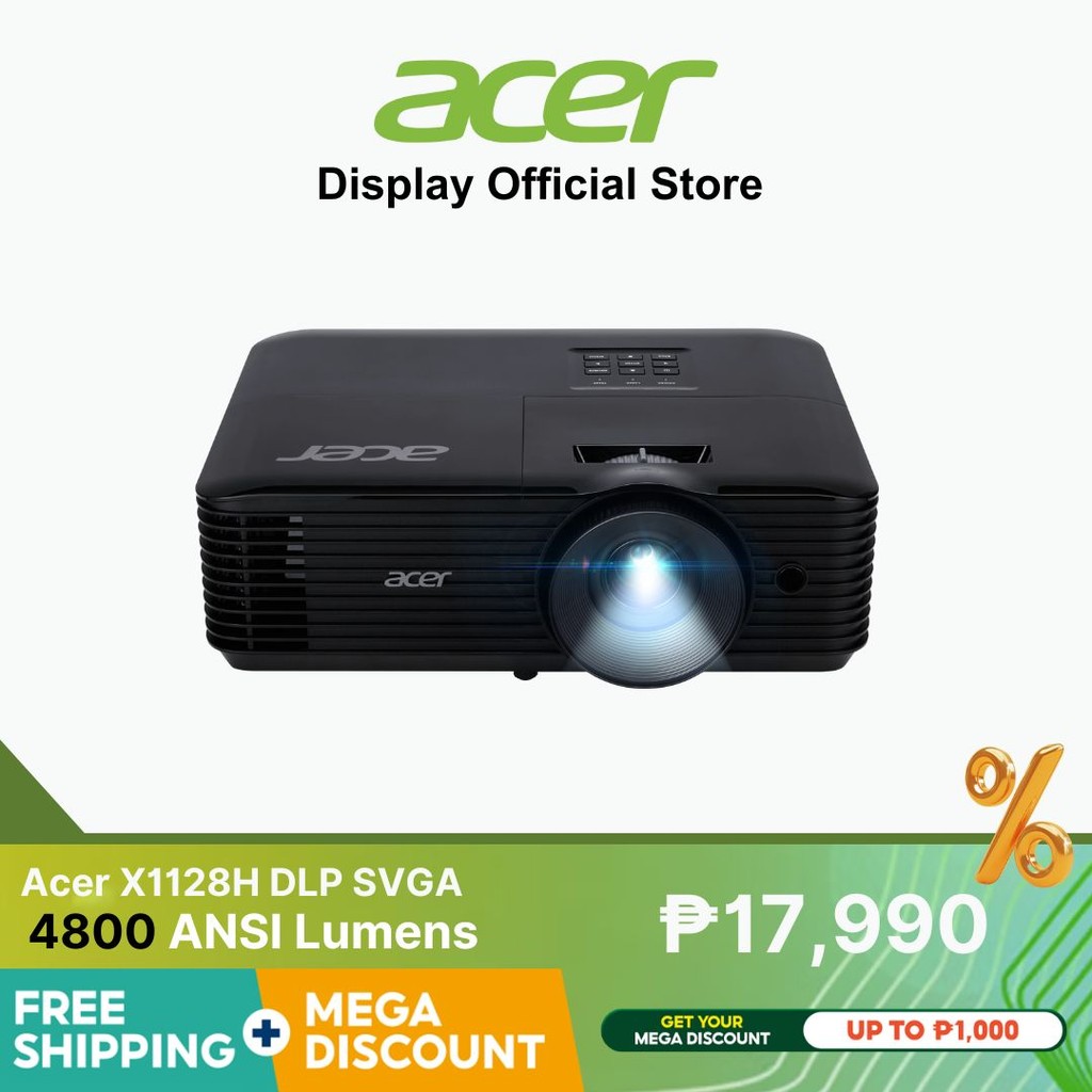 Acer X1128H DLP SVGA (800x600) 4800 ANSI Lumens Projector | Shopee ...