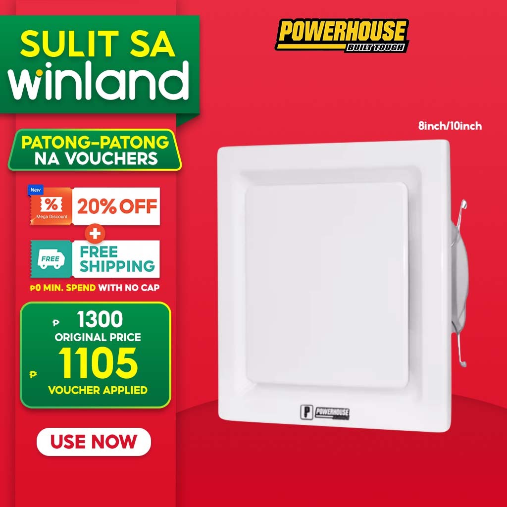 Powerhouse by Winland Electric Exhaust Fan Ceiling Mounted Vortex ...